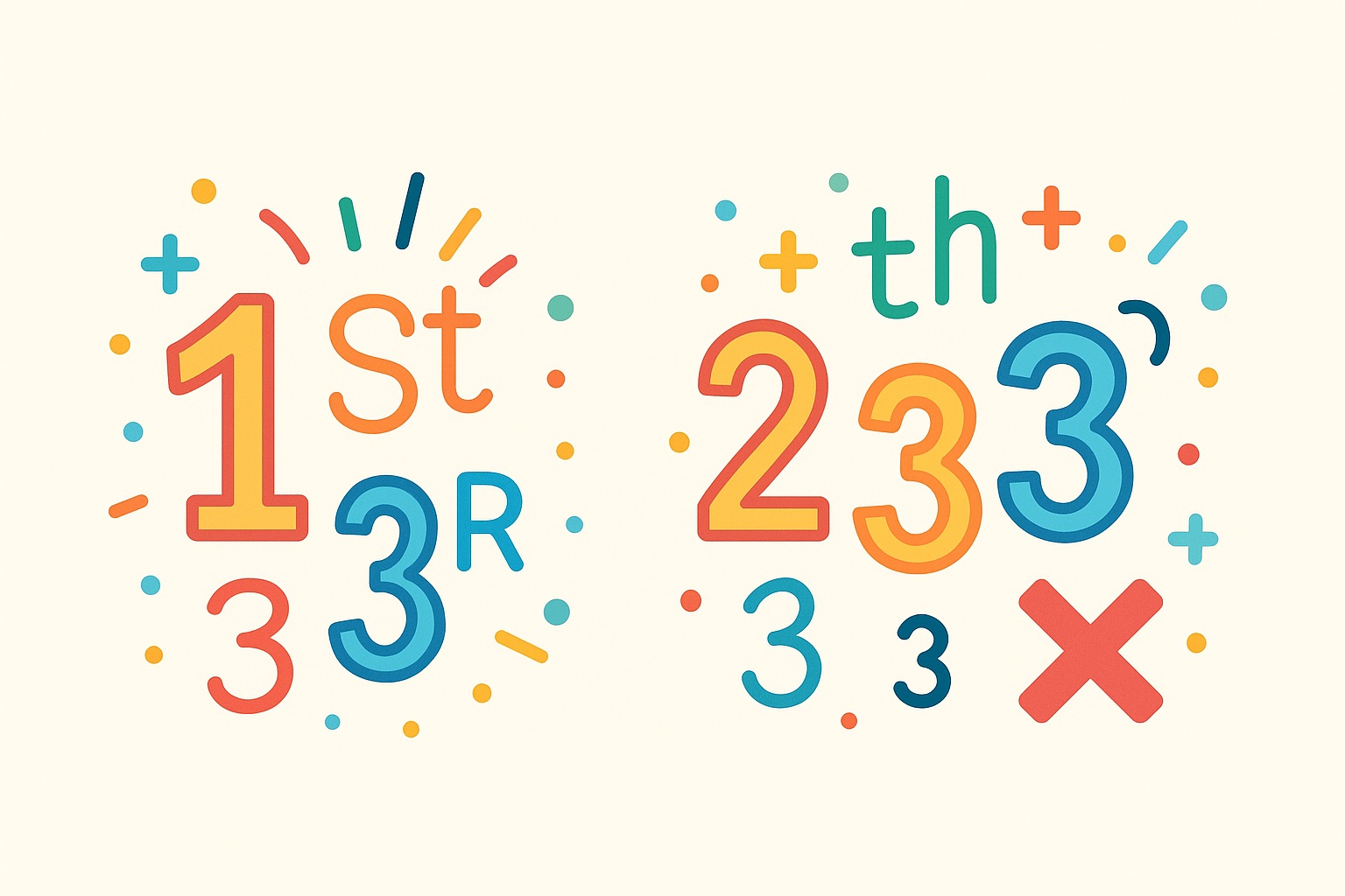 「1st, 2nd, 3rd」と「1th, 2th, 3th」の違いを理解 - まめ知識・情報ブログ